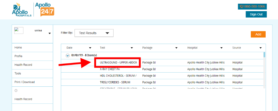 Download Reports from Apollo Diagnostics