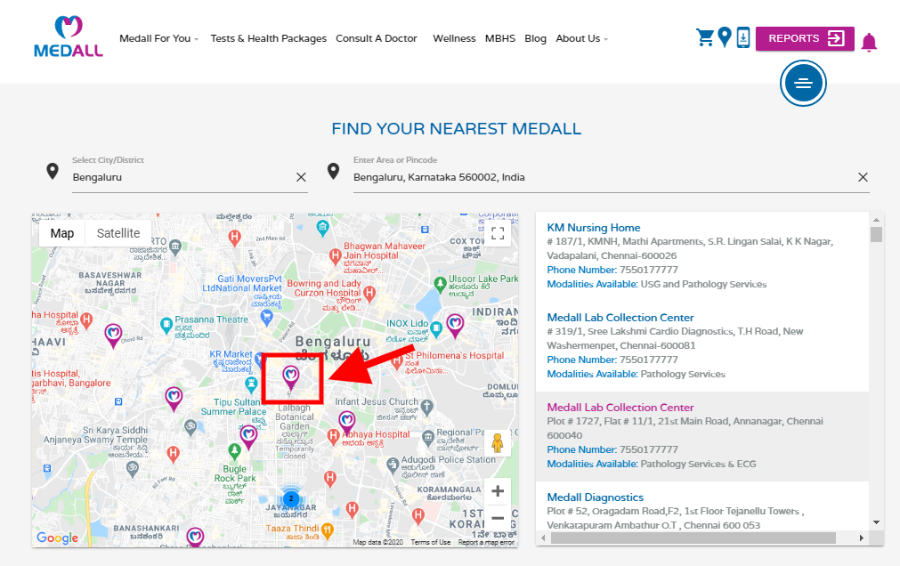Steps to book lab visit appointment from Medall Diagnostics