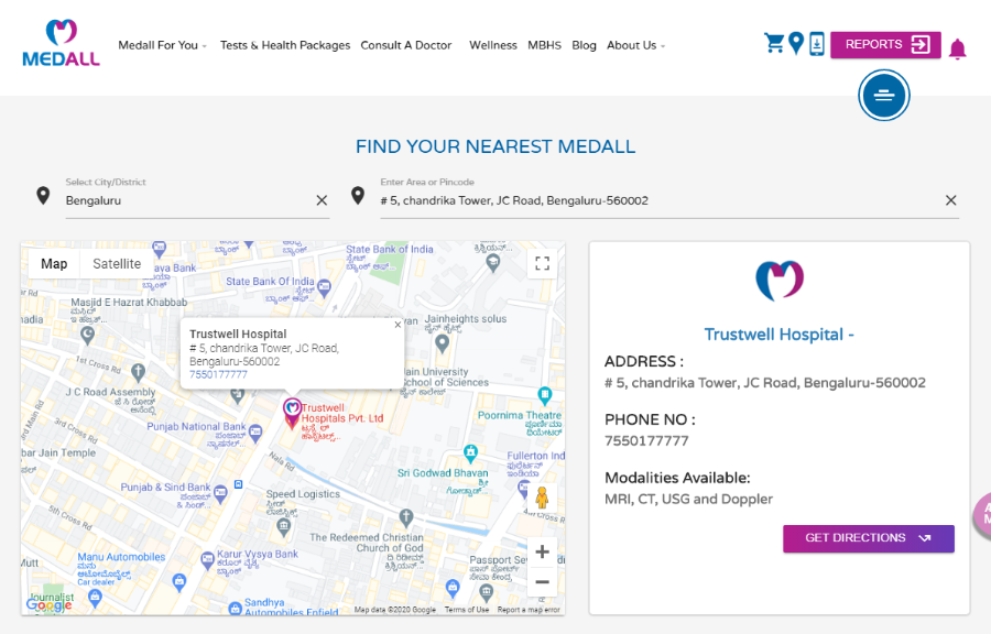 Steps to book lab visit appointment from Medall Diagnostics