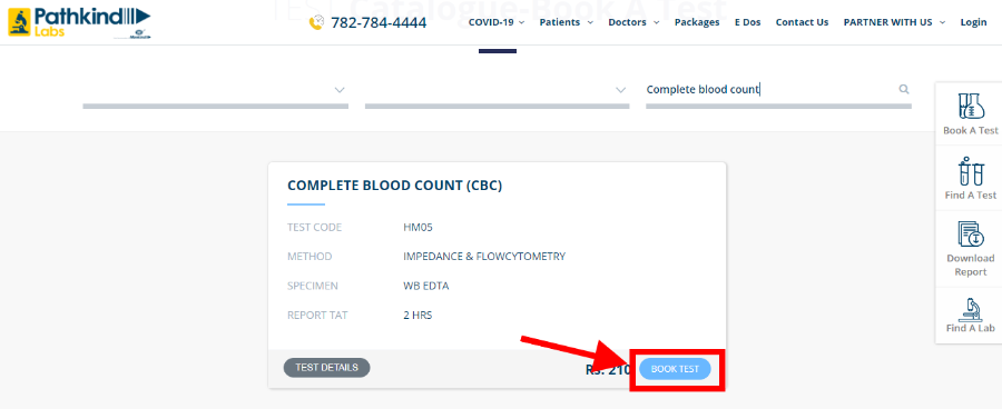 Book Home Collection at Pathkind Labs