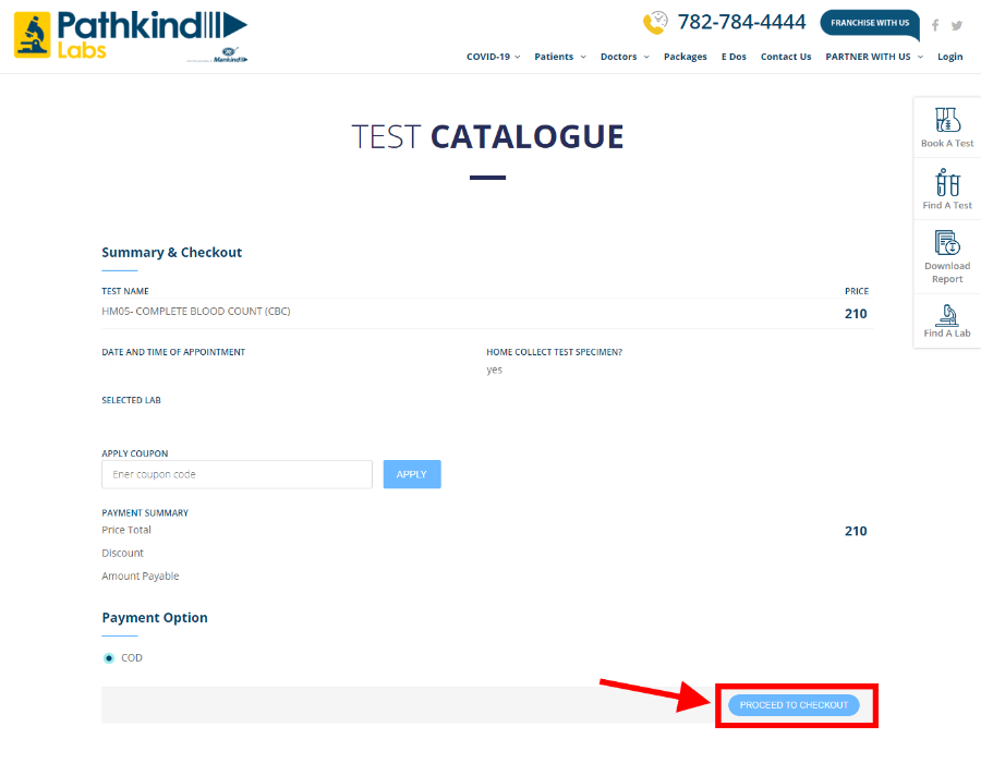 Book Home Collection at Pathkind Labs