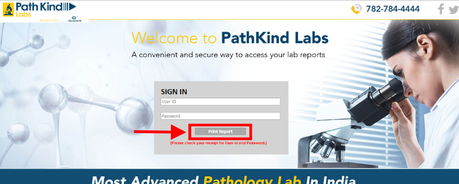 Download Reports from Pathkind Labs