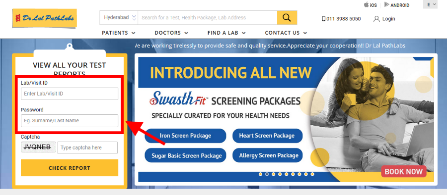 Download Reports from Dr Lal Pathlabs