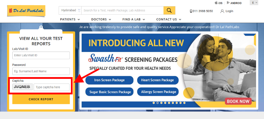 Download Reports from Dr Lal Pathlabs