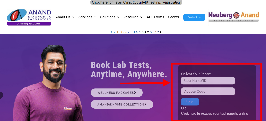 Download Reports from Anand Diagnostic Laboratory