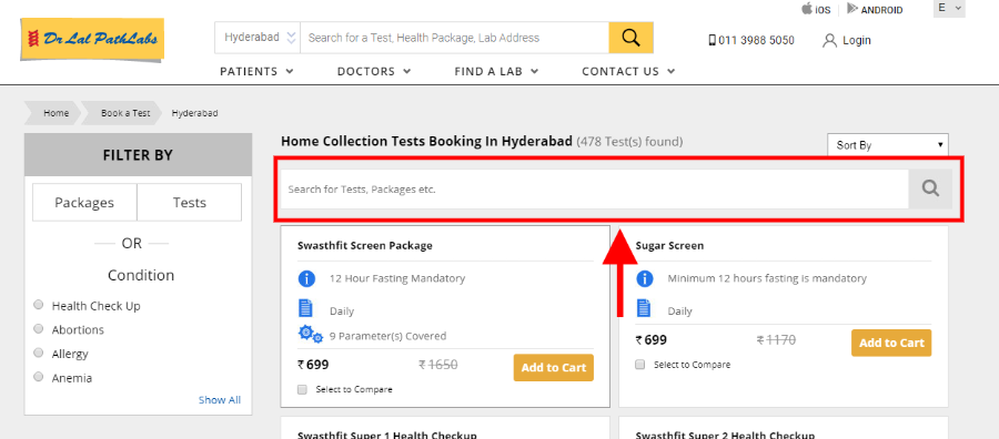 Book Home Collection at Dr Lal Pathlabs